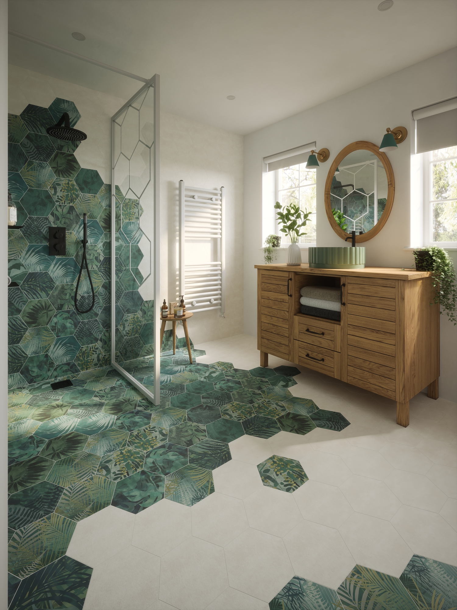 Ca' Pietra Jungle Hexagon Porcelain By Clarissa Hulse - Tiles at Source ...