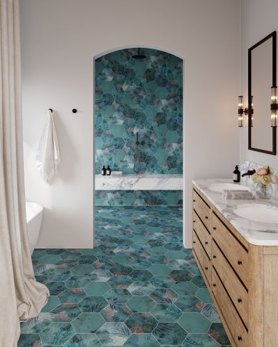 Ca' Pietra Mermaid’s Garden Porcelain Hexagon - Tiles at Source - Tiles ...