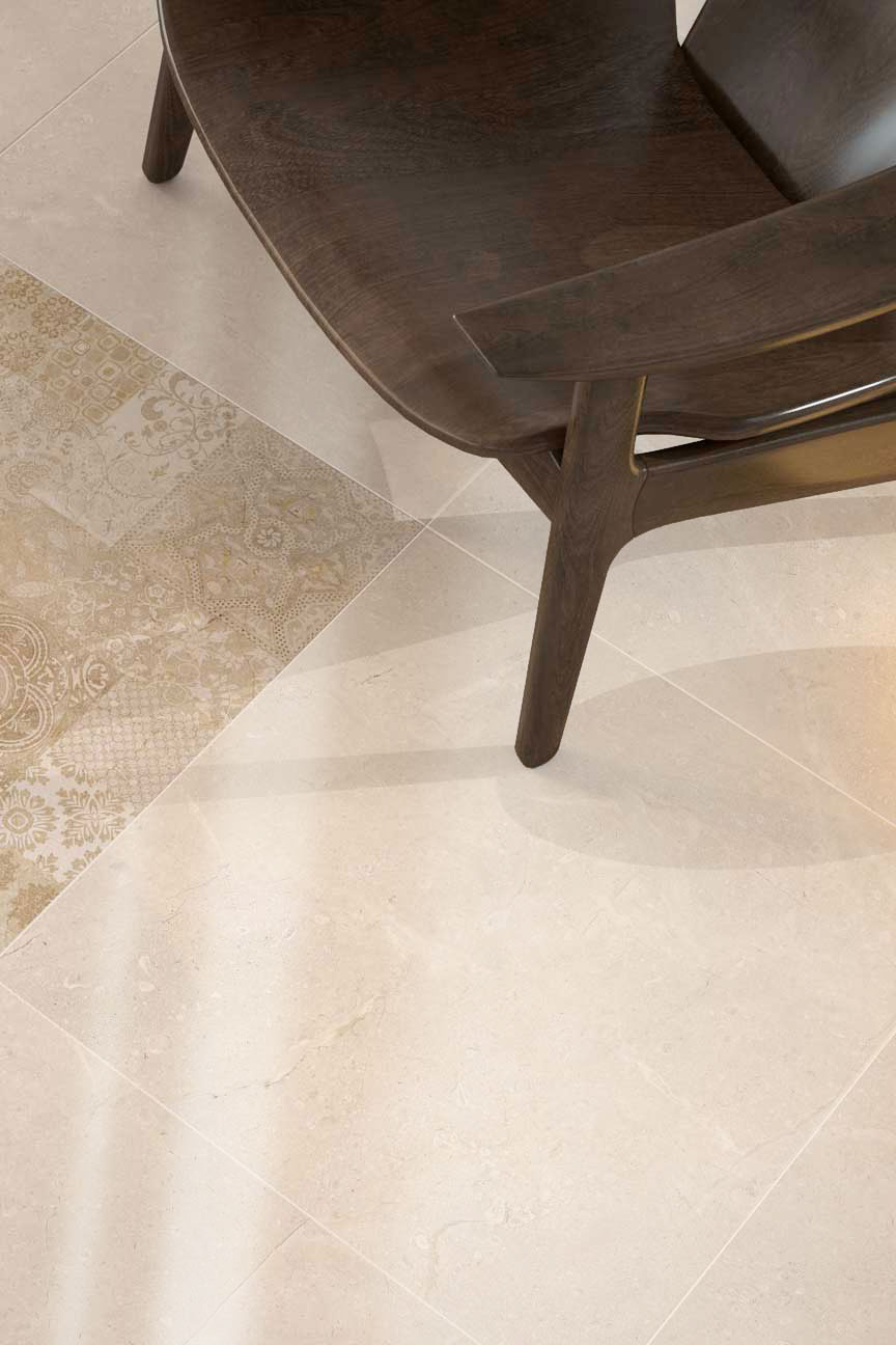 Floor And Wall Gecko Marfil Stone Marble Effect Gloss - Tiles at Source ...