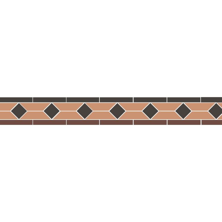 Original Style Clare Brown Black and Buff Victorian Floor Border ...