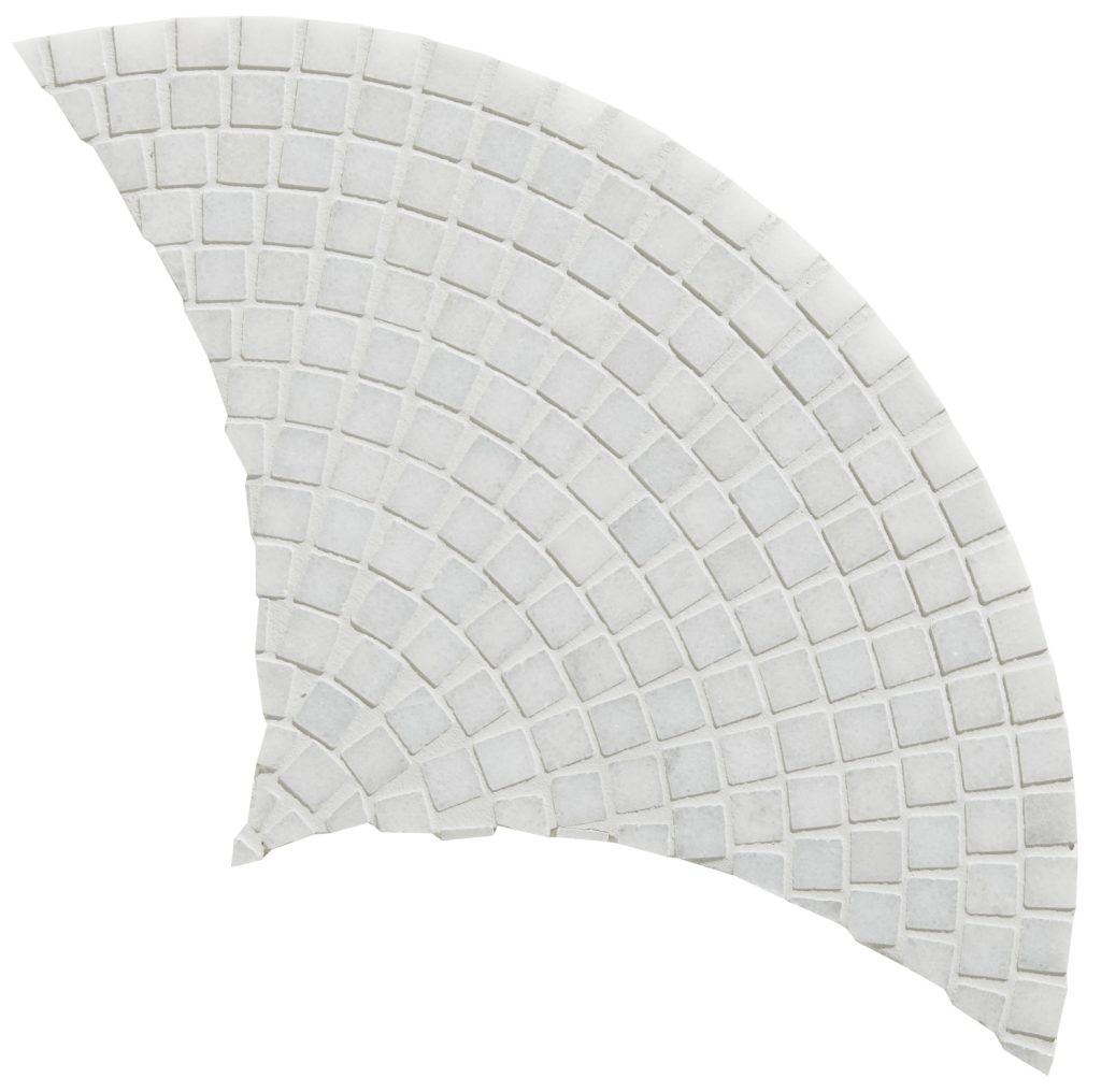 Ca' Pietra Long Island Marble Fan Mosaic - Tiles at Source