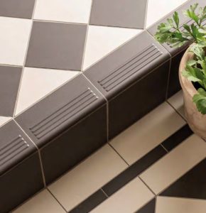 Original Style Black Step Tread Victorian Floor Tiles IM-0023749